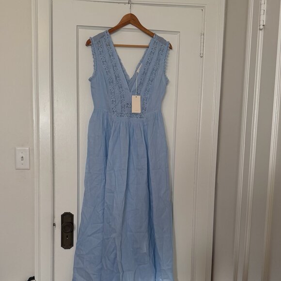 Doen | Dresses | Doen Victoria Dress In Icy Blue | Poshmark